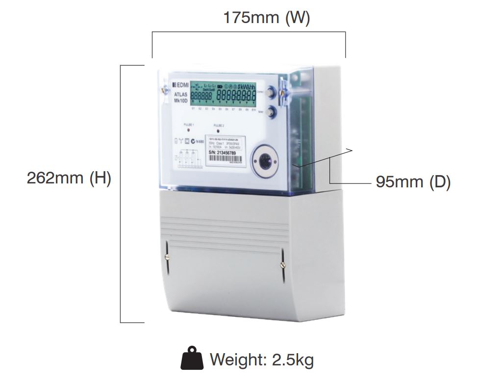EDMI Atlas Mk10D Series 3 – Three-Phase Smart Meter with Remote ...